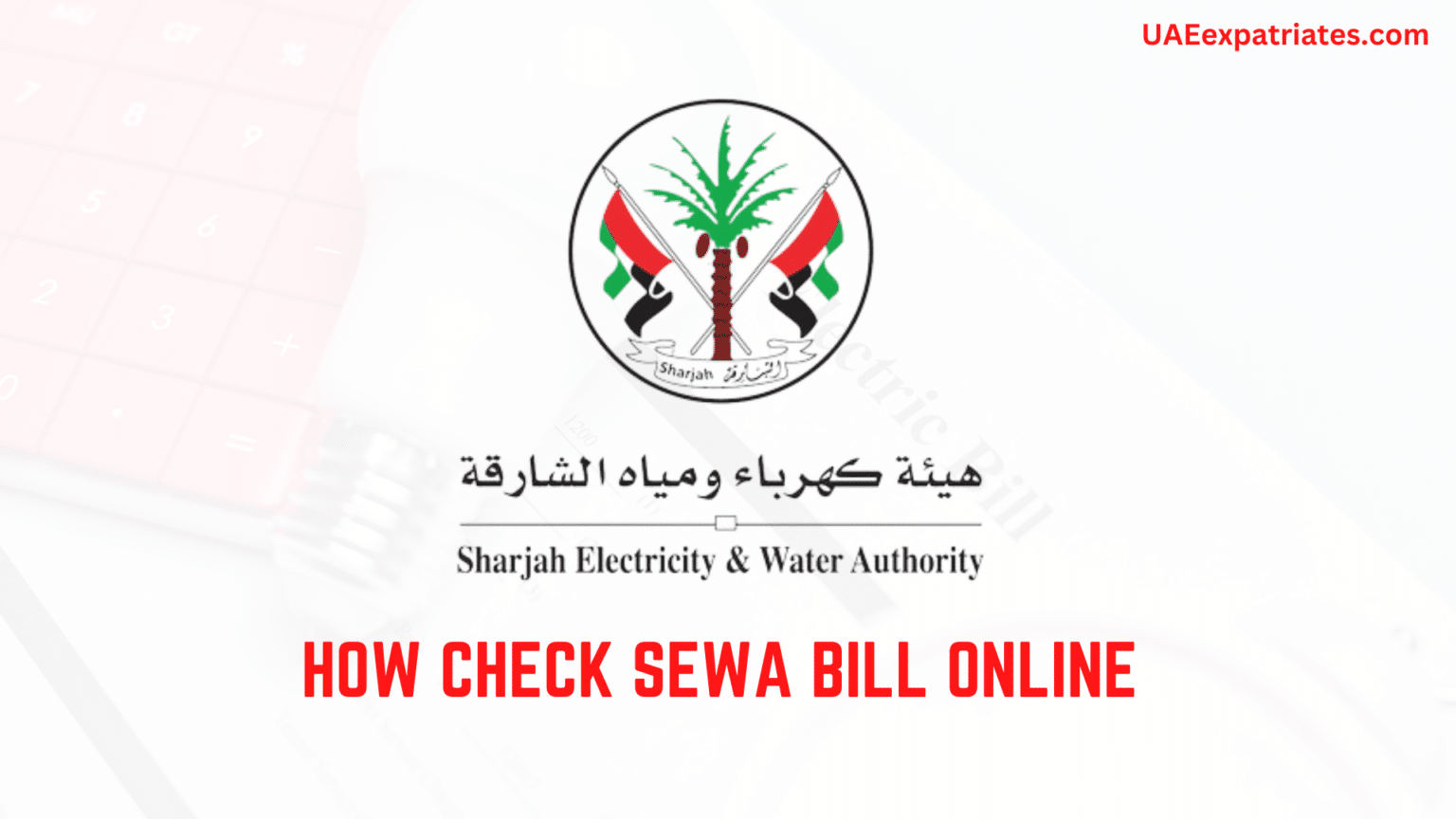 How to Check and Pay Your SEWA Bill Online - UAE Expats